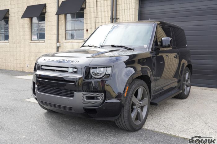 Land rover defender running boards store